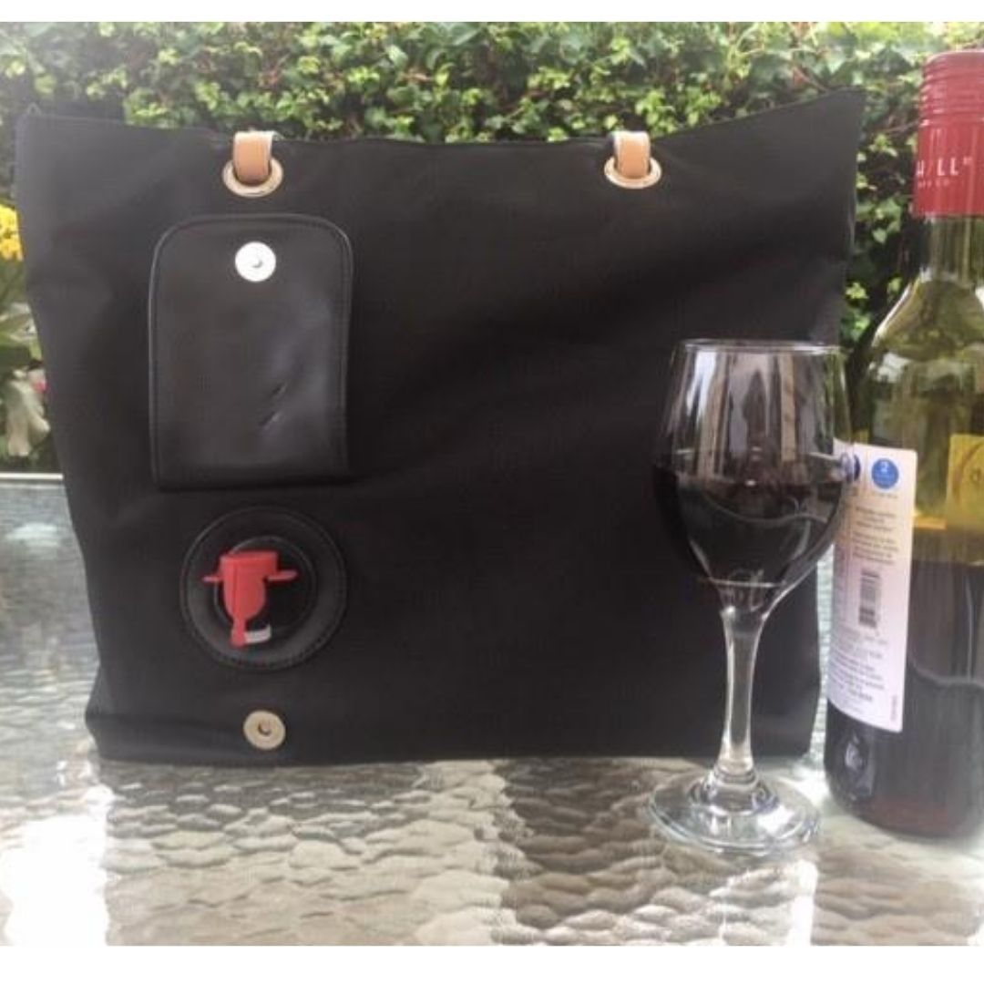 Stylish Connect Wine Purse Holds 2 Bottles of Wine Discreetly With Fre